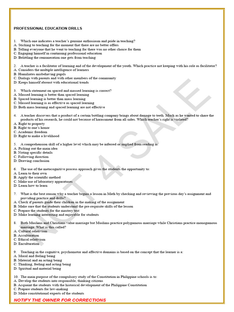 V.4 Prof Ed | PDF | Teachers | Learning