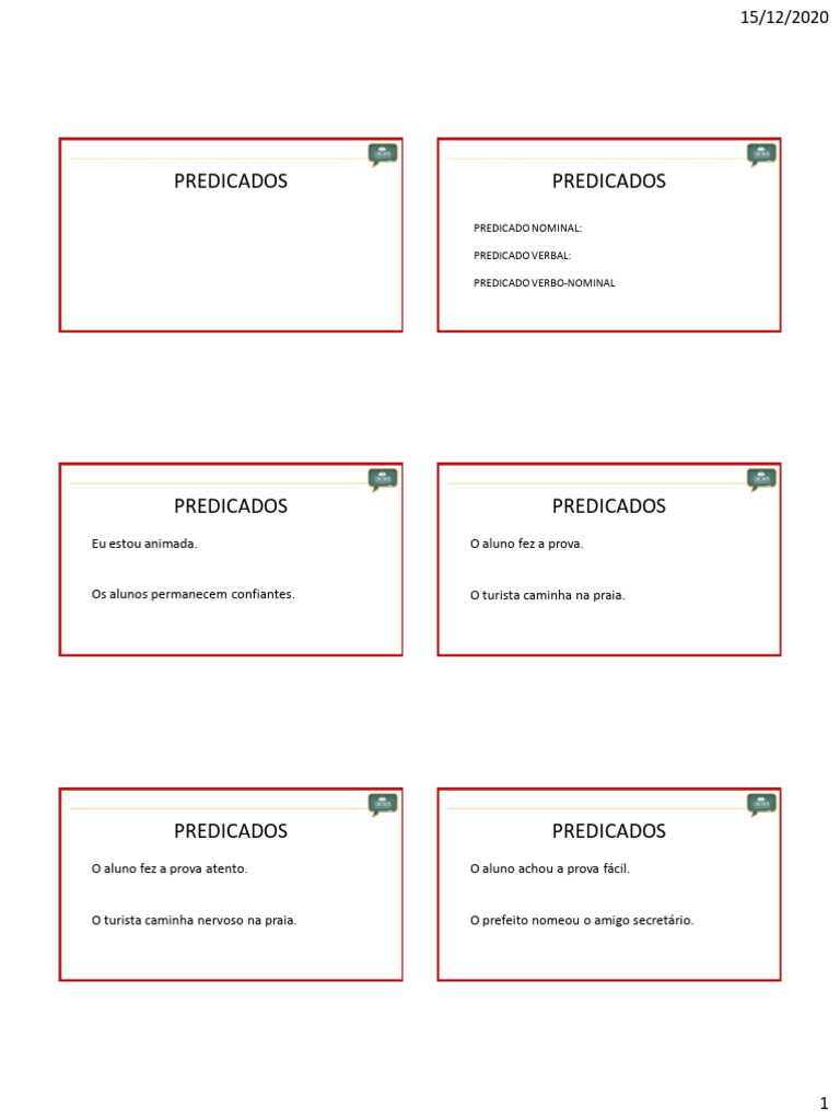 4.2 TIPOS DE PREDICADOS | PDF