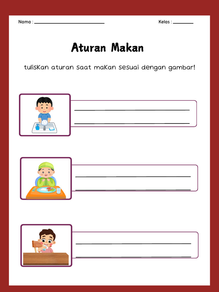 LKPD aturan makan (4) | PDF