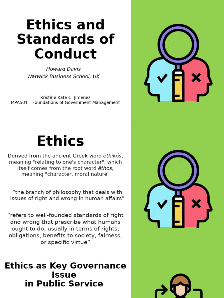 Ethics & Standards Conduct | PDF | Corruption | Social Ethics