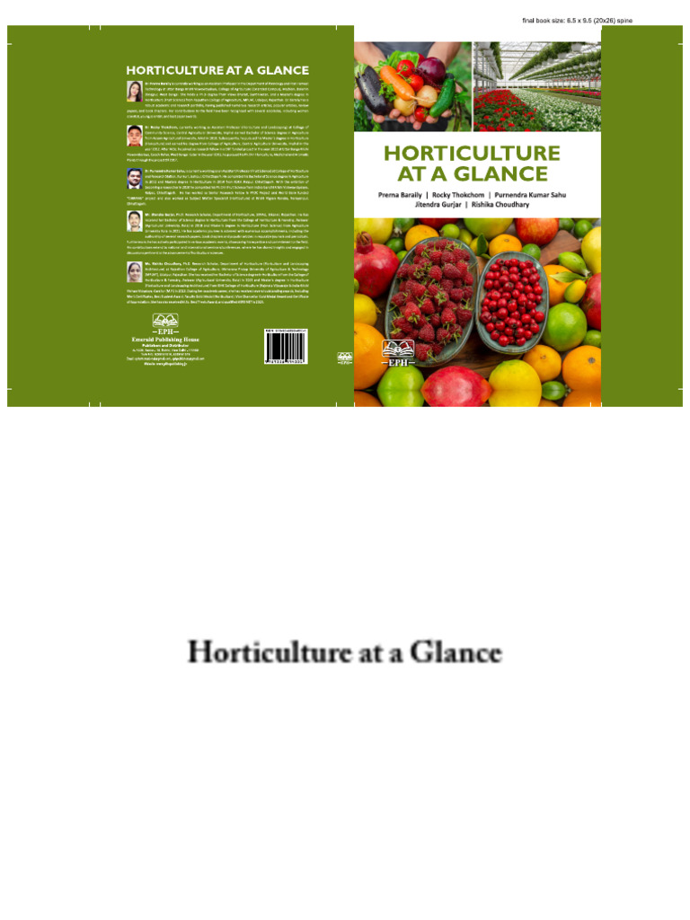Bookfile HorticultureataGlance | PDF | Horticulture | Vegetables