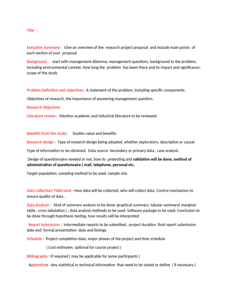 Research Proposal Guide Lines 25 | PDF