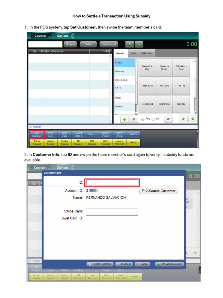 Using Subsidy for POS Transactions | PDF