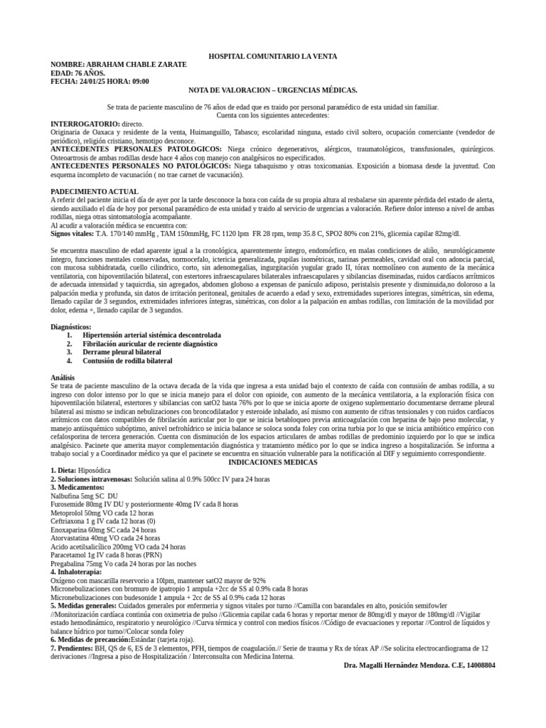 Abraham Chable Zarate | PDF | Especialidades Medicas | Medicina CLINICA