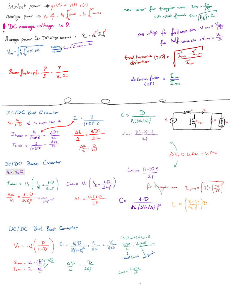 formulas Power Ee | PDF | Electricity | Electronic Engineering