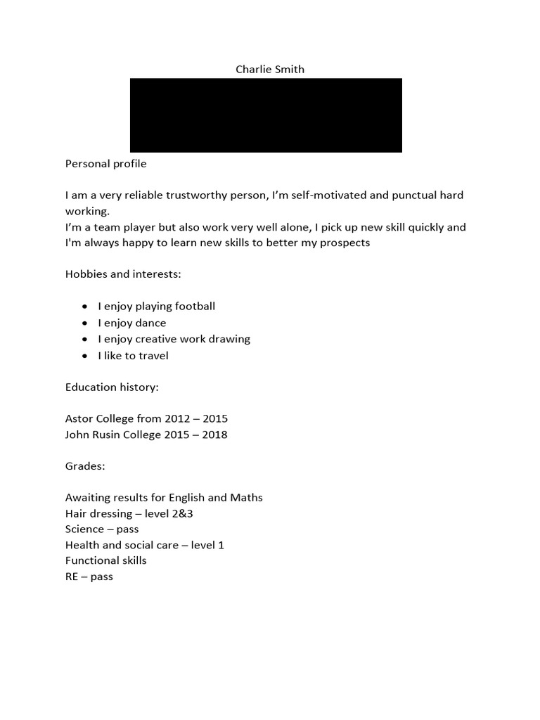 Charlies CV MK | PDF