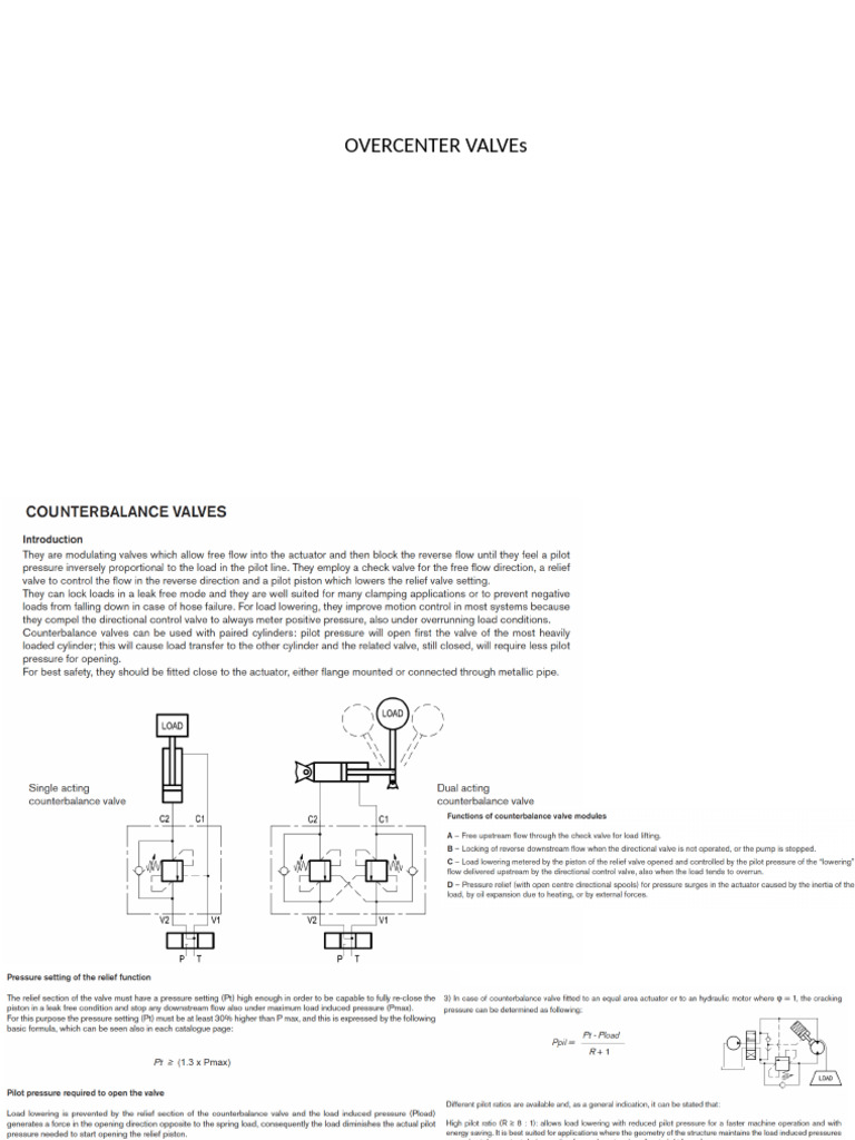 Valvules Overcenter | PDF