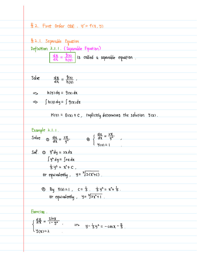 Chap 2 First Order ODE | PDF