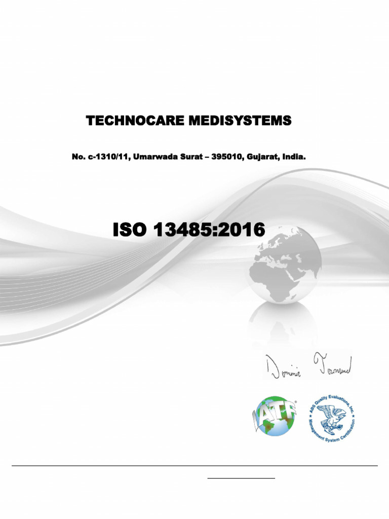 Technocare Medisystems Iso | PDF