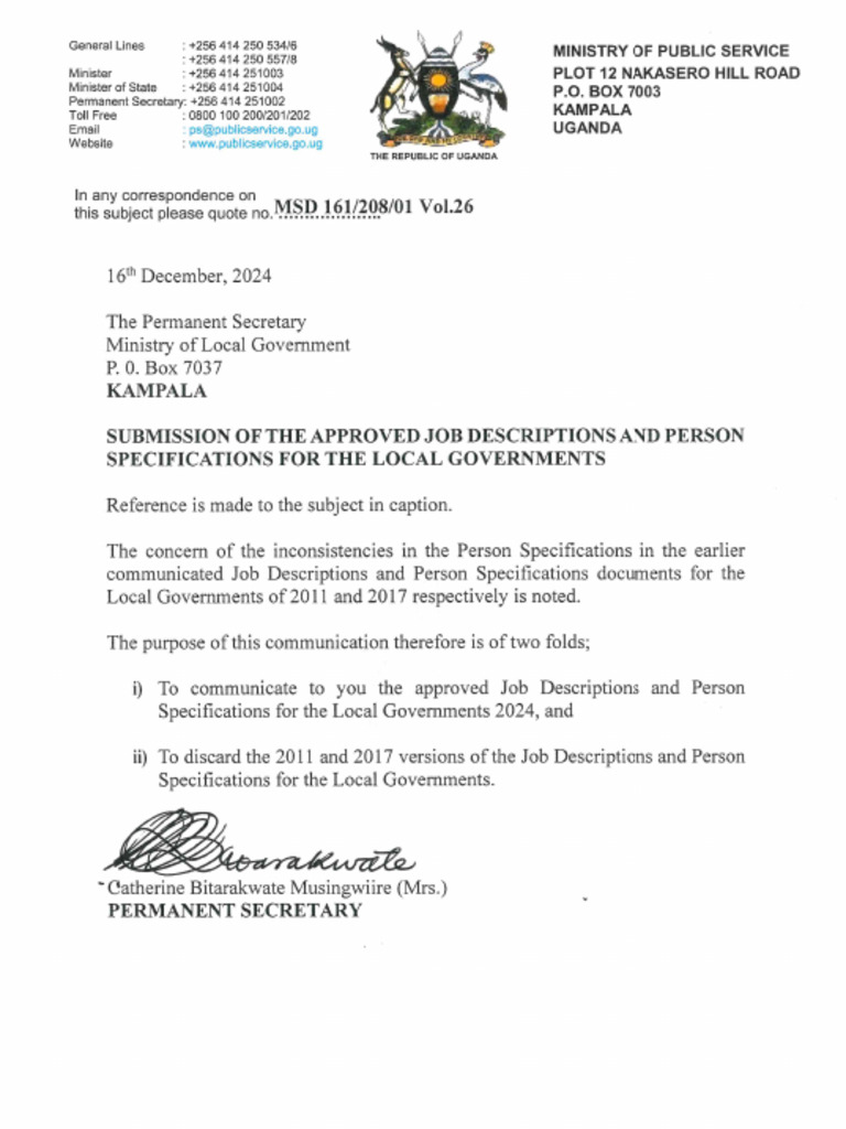 Approved Job Descriptions and Person Specifications For Local ...