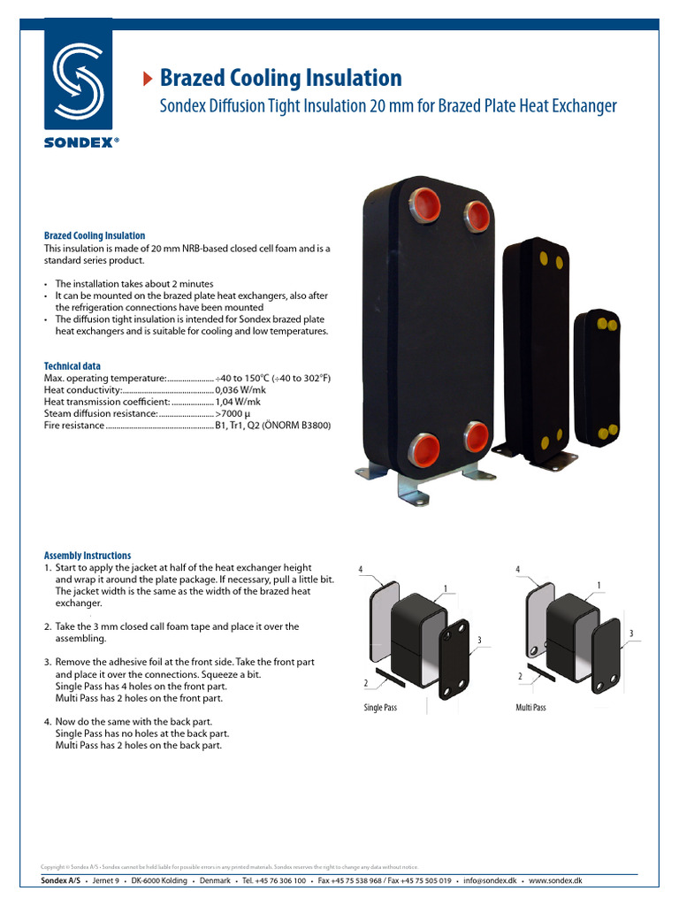 Brazed Cooling Insulation - DataSheet - EN | PDF | Thermal Insulation ...