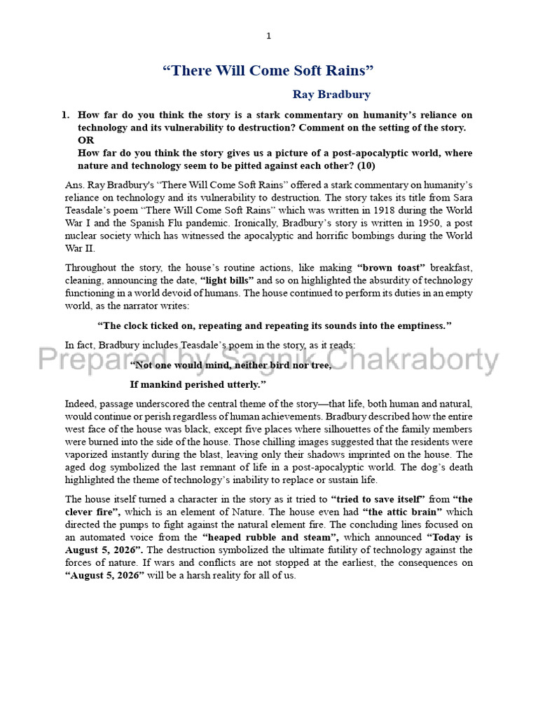 There Will Come Soft Rains - Watermark-1 | PDF