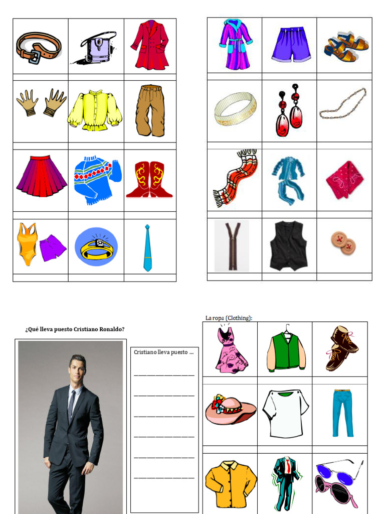 La Ropa Cuadernillo Comprension Lectora Diccionario de Imagenes Hoja D ...