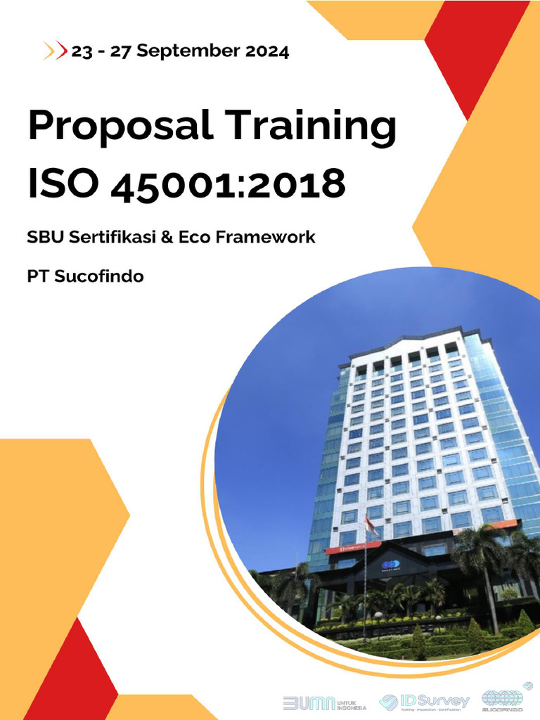 Proposal Pelatihan ISO 45001 | PDF