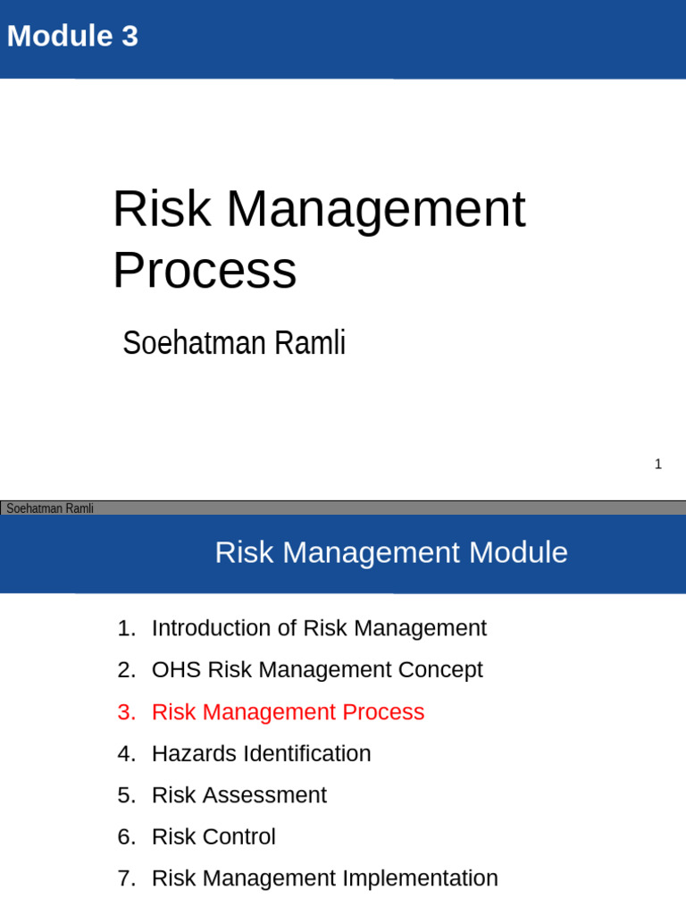 Modul 3 Risk Management Proces | PDF | Risk | Risk Management