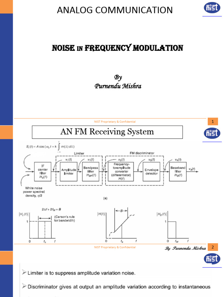Noise in Frequency Modulation | PDF | Frequency Modulation | Telecommunications Engineering