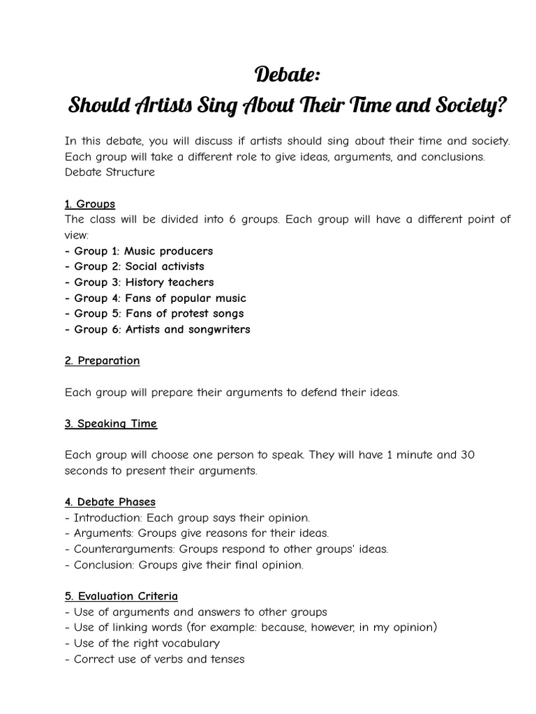 Debate_ instructions | PDF