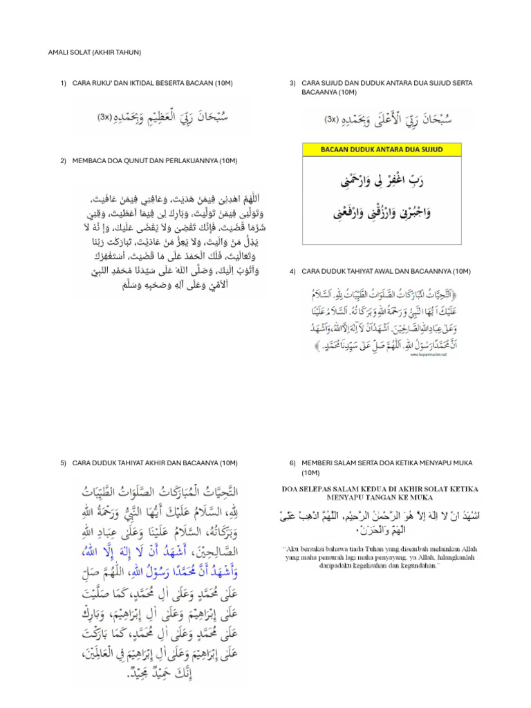 Panduan Lengkap Amali Solat | PDF
