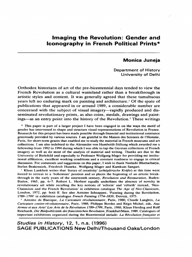 Monica Juneja, Imaging The Revolution | PDF | Gender | Gender Studies