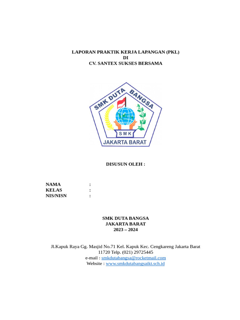 Cover Laporan PKL | PDF