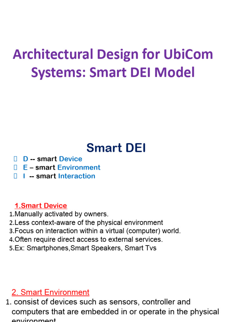 Architectural Design For Ubicom Lec5 | PDF | Mobile Device | Computer Engineering