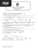 Mathematics Paper 1 Year 6 | PDF | Teaching Mathematics