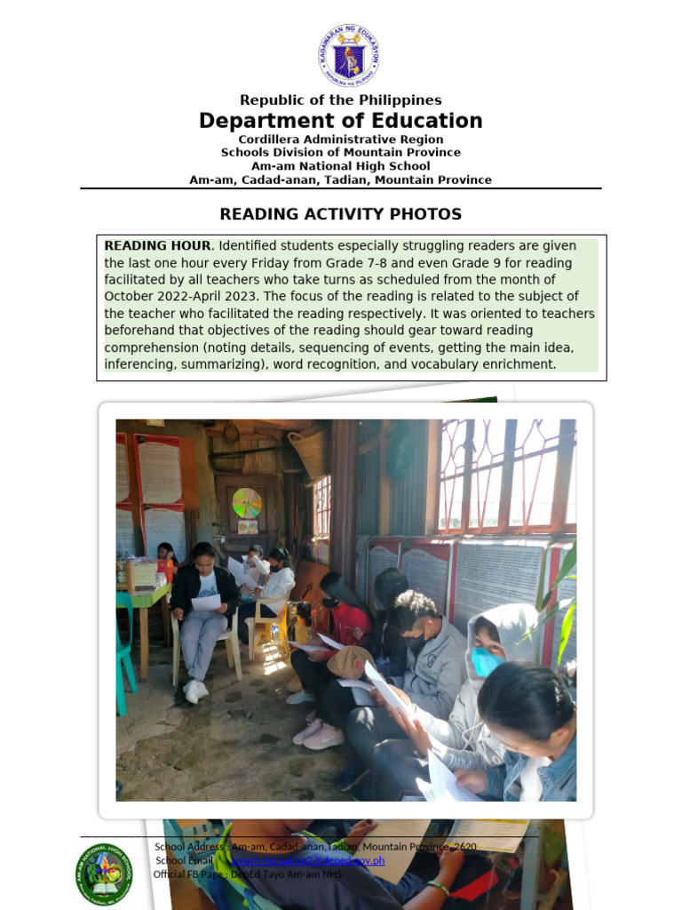 Reading Accomplishment Pictorials | PDF | Pedagogy | Writing