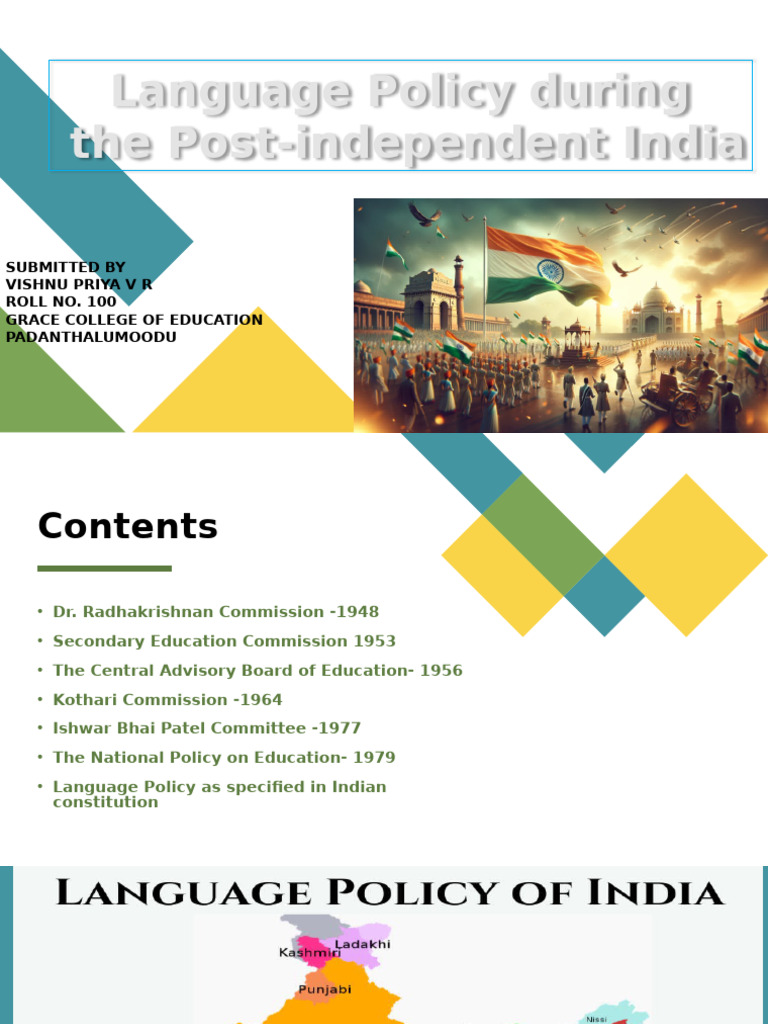 Language Policy in Post-Independence India | PDF | Human Communication ...