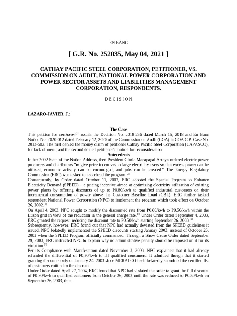 COA Ruling on Cathay Pacific Steel Case | PDF | Jurisdiction | Judgment ...