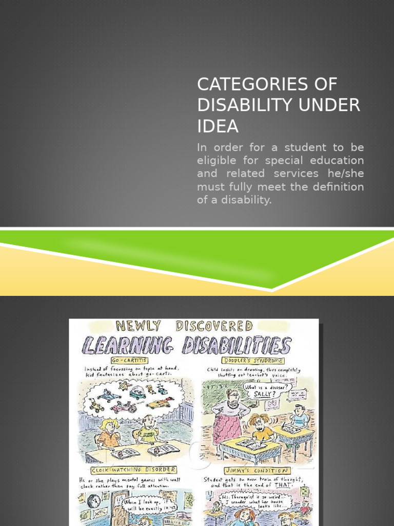IDEA Disability Categories Explained | PDF | Autism | Intellectual ...
