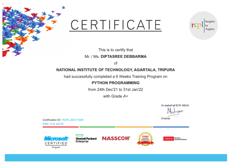 Python Programming Certification | PDF