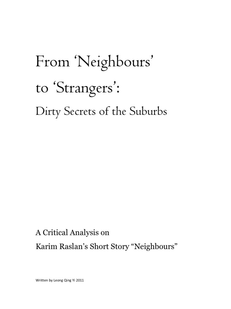 From Neighbours To Strangers | PDF | Malaysia