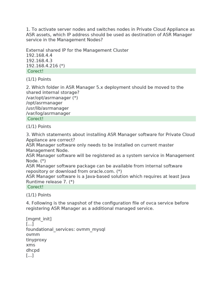 Oracle Private Cloud Appliance Installation Specialist Assessment | PDF | Cloud Computing ...