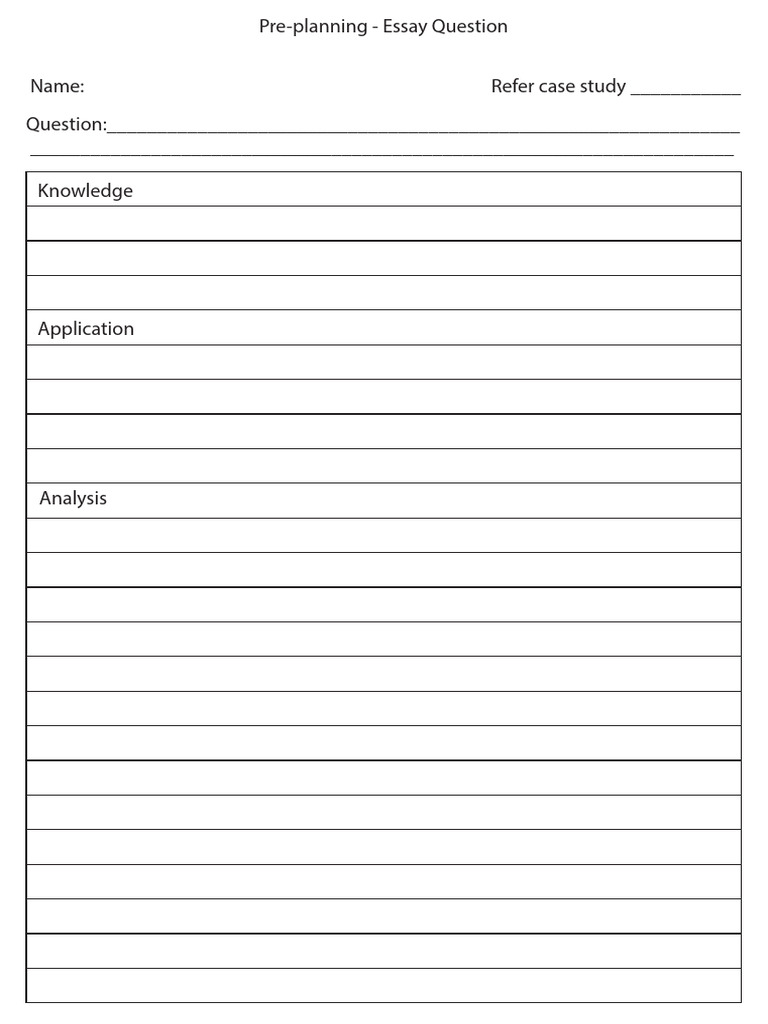 Mark Planning Sheet | PDF