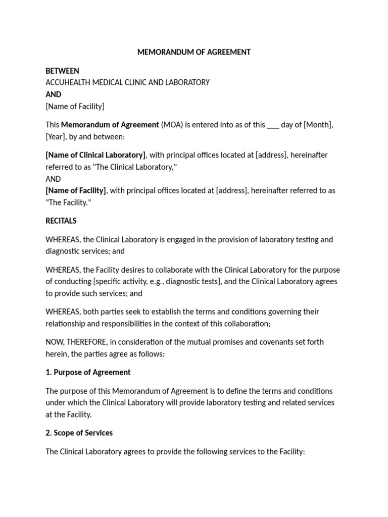 Memorandum of Agreement Draft | PDF | Indemnity | Justice