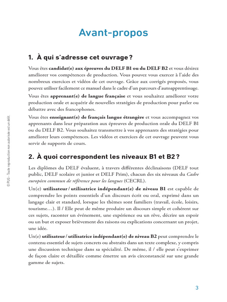Préparation DELF B1 et B2 : Production orale | PDF | Intelligence ...