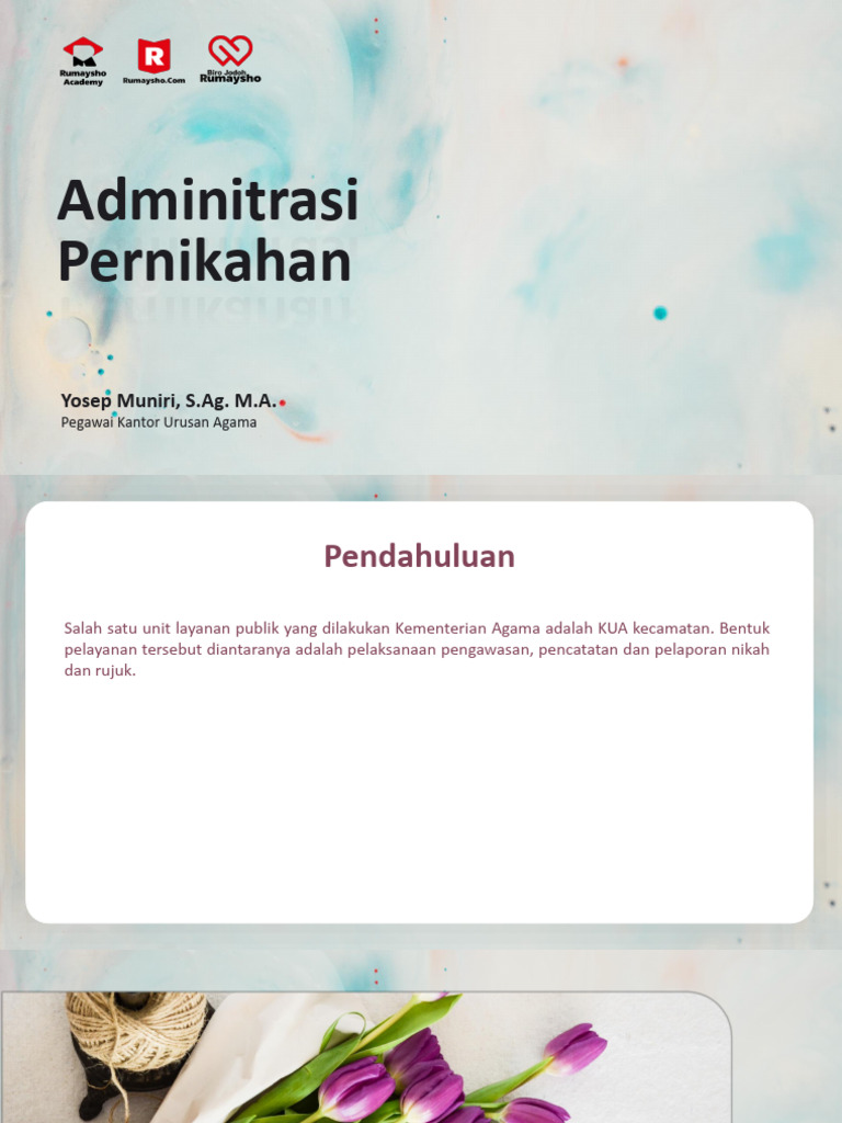5. Adminitrasi Pernikahan - Pak Yosep | PDF