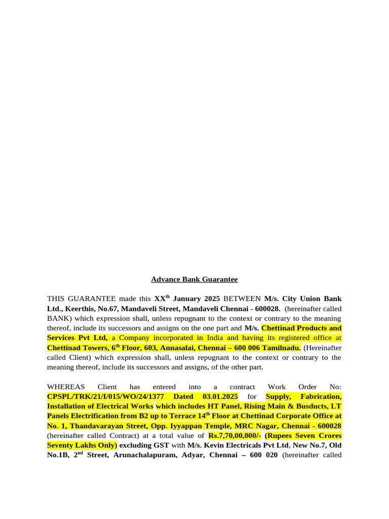 ABG Format - Chettinadu School | PDF | Guarantee | Private Law