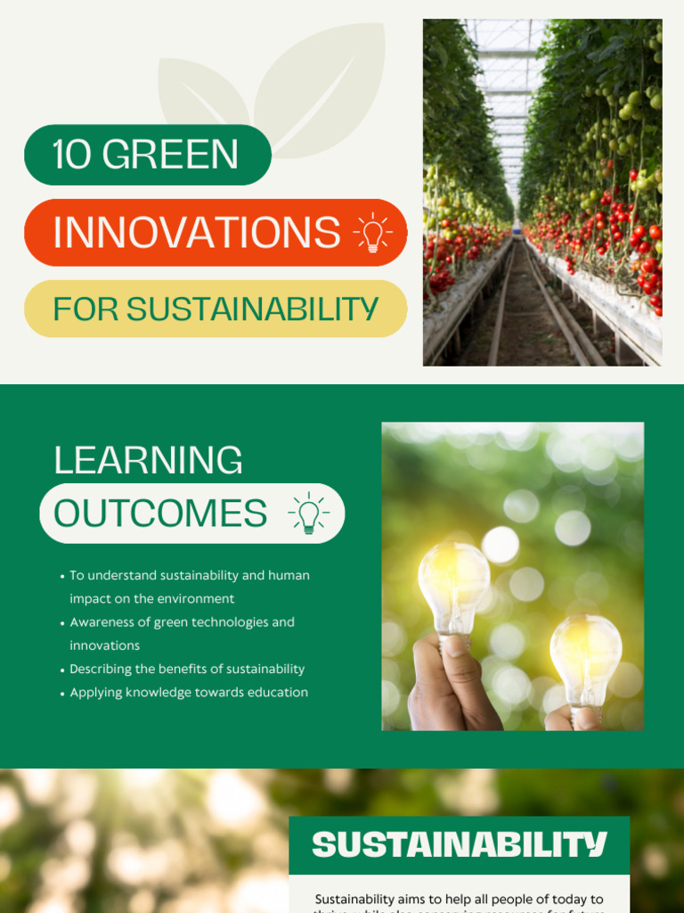 10 Innovations for Sustainable Living | PDF | Renewable Energy ...