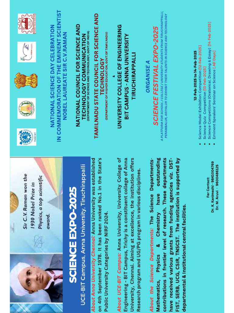 TNSCST Science Expo 2025 Brochure | PDF