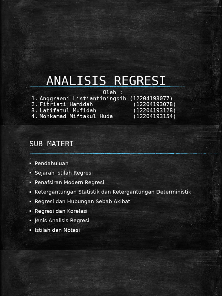 Panduan Lengkap Analisis Regresi | PDF