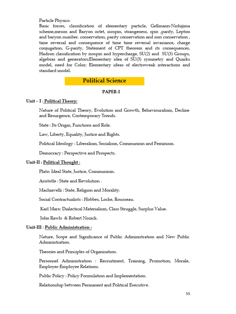 OPSC PGT Syllabus 2024 PDF | PDF | Elementary Particle | Political Science