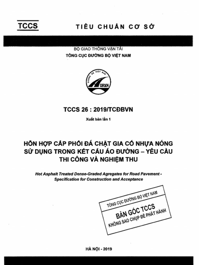 TCCS 26 Hỗn Hợp Đá Chặt Gia Cố Nhựa Nóng | PDF