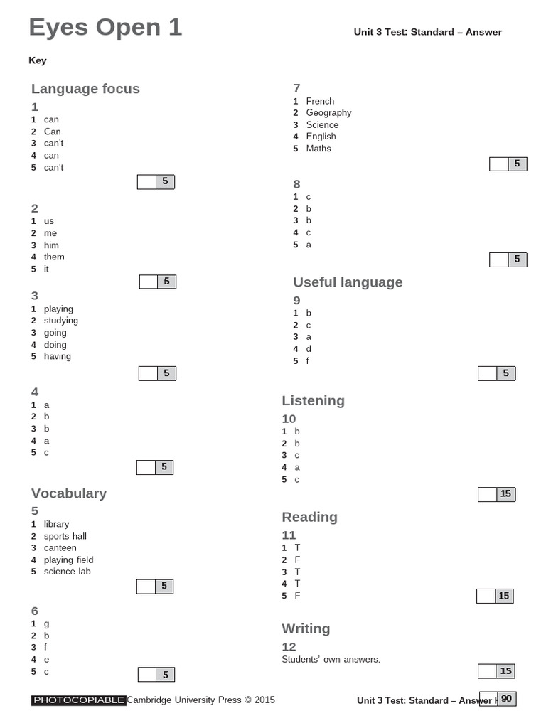 Unit 3 - Customisable Answer Keys | PDF | Learning | Human Communication