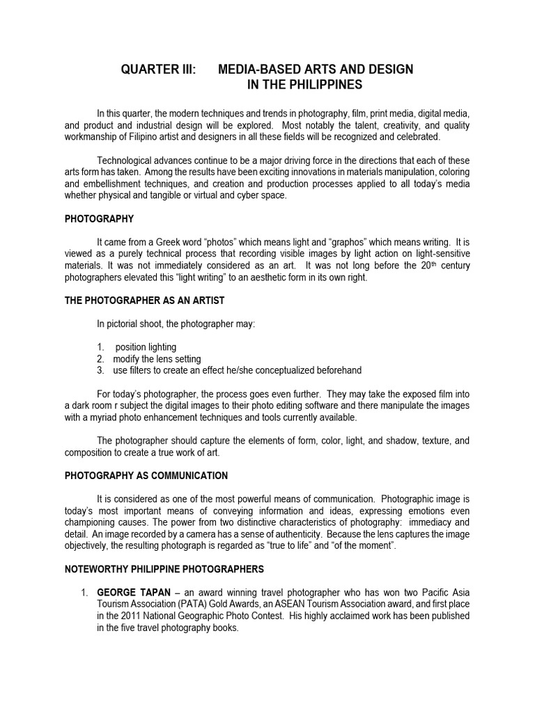 ARTS-LESSON-2 | PDF | Image | Light