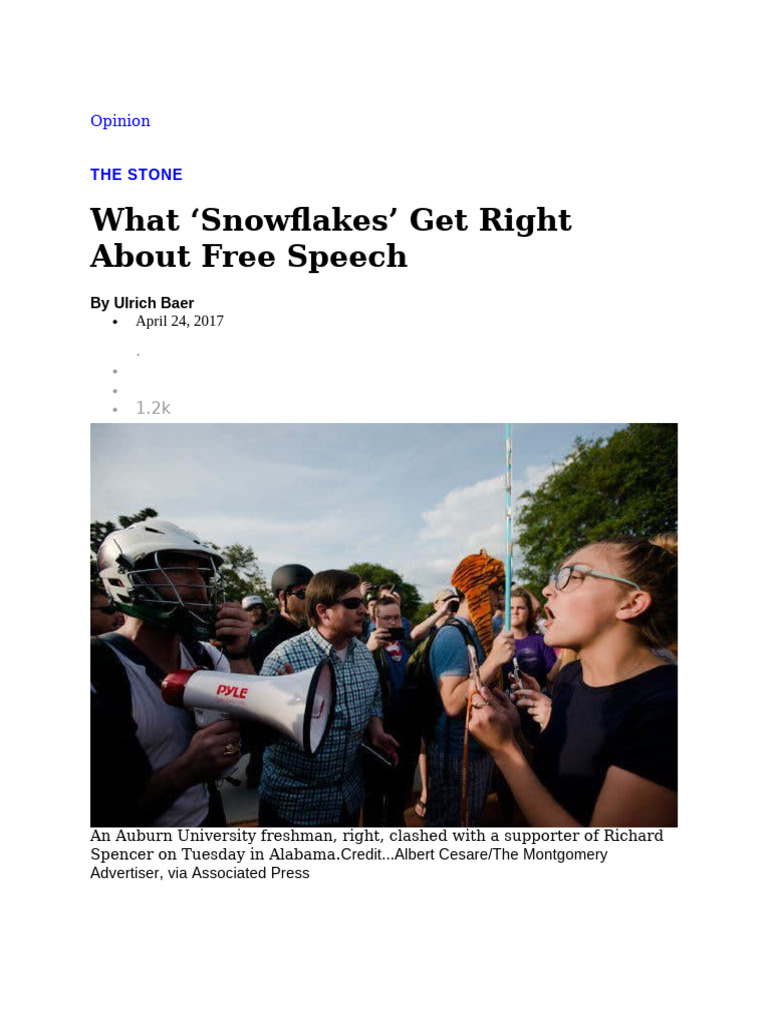 What Snowflakes Get Right | PDF | Freedom Of Speech | Jean François Lyotard