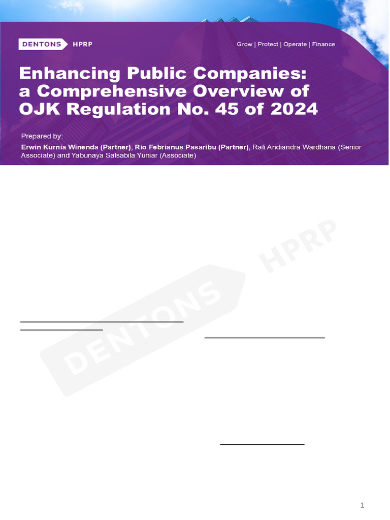 2025 - Enhancing Public Companies - Comprehensive Overview of OJK ...