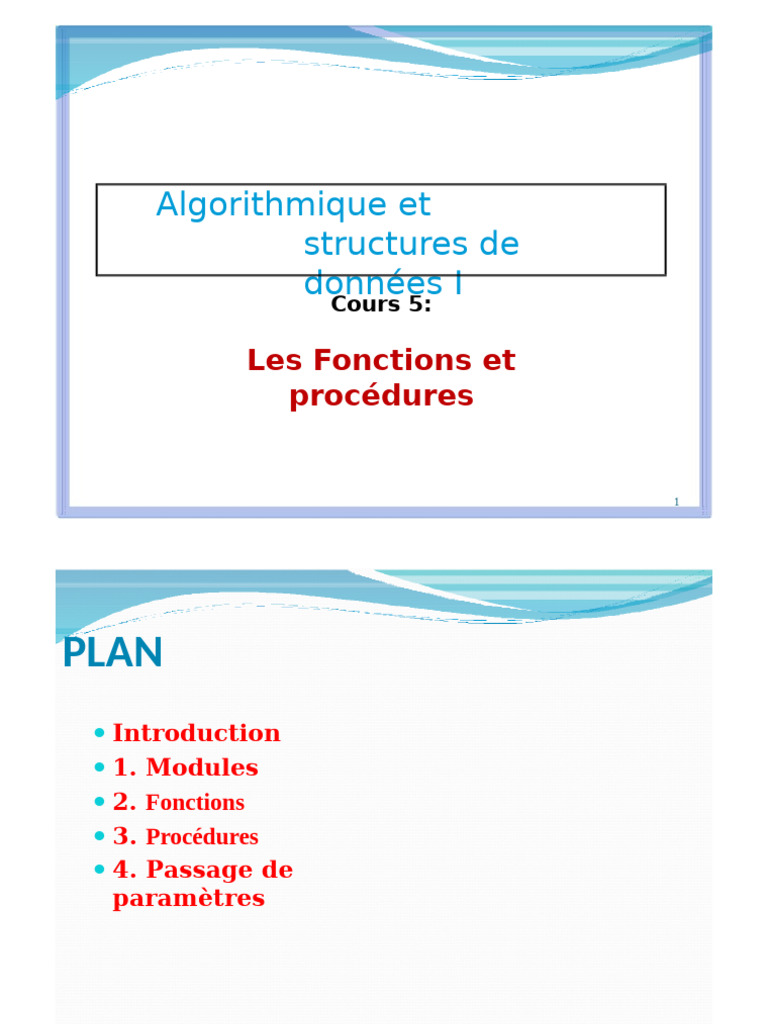 cours5 | PDF | Paramètre (Programmation informatique) | Programme informatique