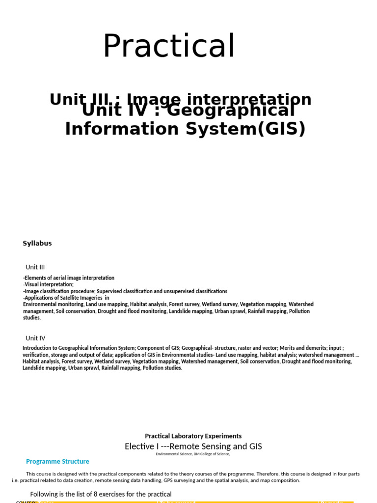 Unit III GIS Practical Version 9 | PDF | Geographic Information System | Drainage Basin