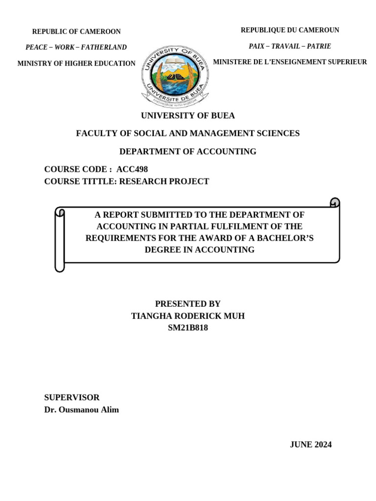 Project Cover Page Example | PDF
